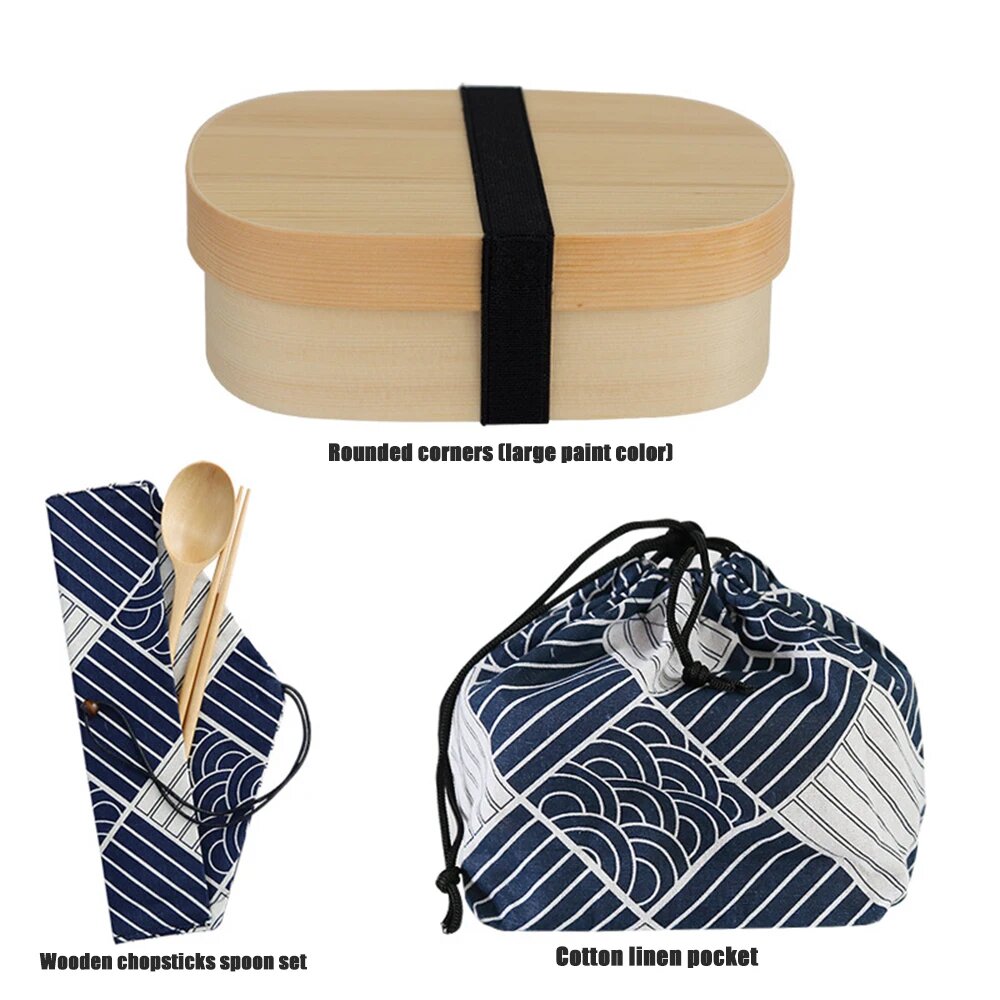 Деревянный ланч-бокс Темно-синий, Fillet-4