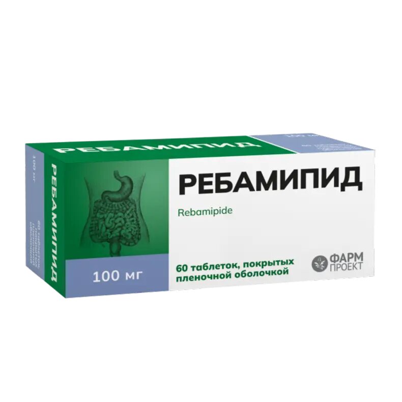 Ребамипид таблетки покрыт. плен. об. 100 мг 60 шт