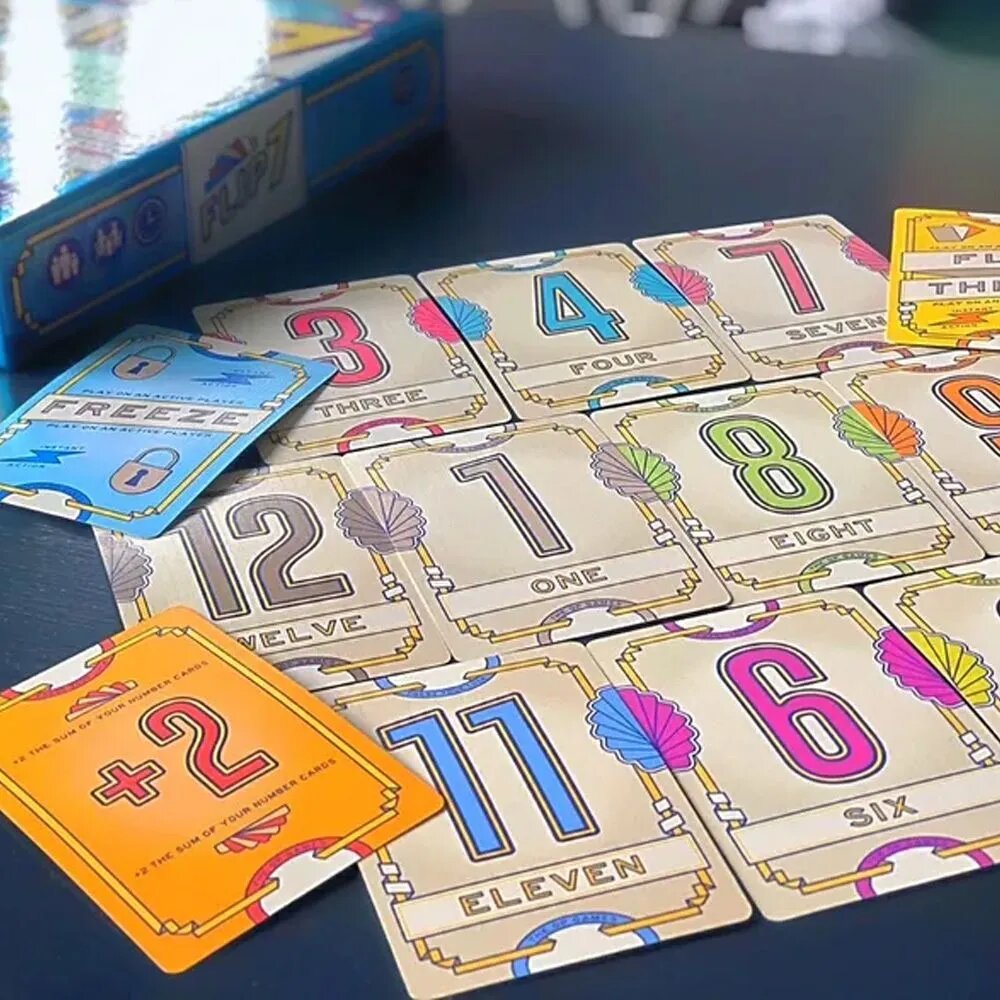 Настольная игра Flip 7 от Eric Olsen - Серый, В подарок, Для взрослых, Бумага — фото 1