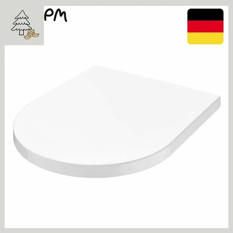 Сиденье для унитаза с микролифтом AM.PM Spirit V2.0 C707858WH белое быстросъемное с крышкой, ободок / стульчак / сидушка для унитаза, дюропласт, Германия