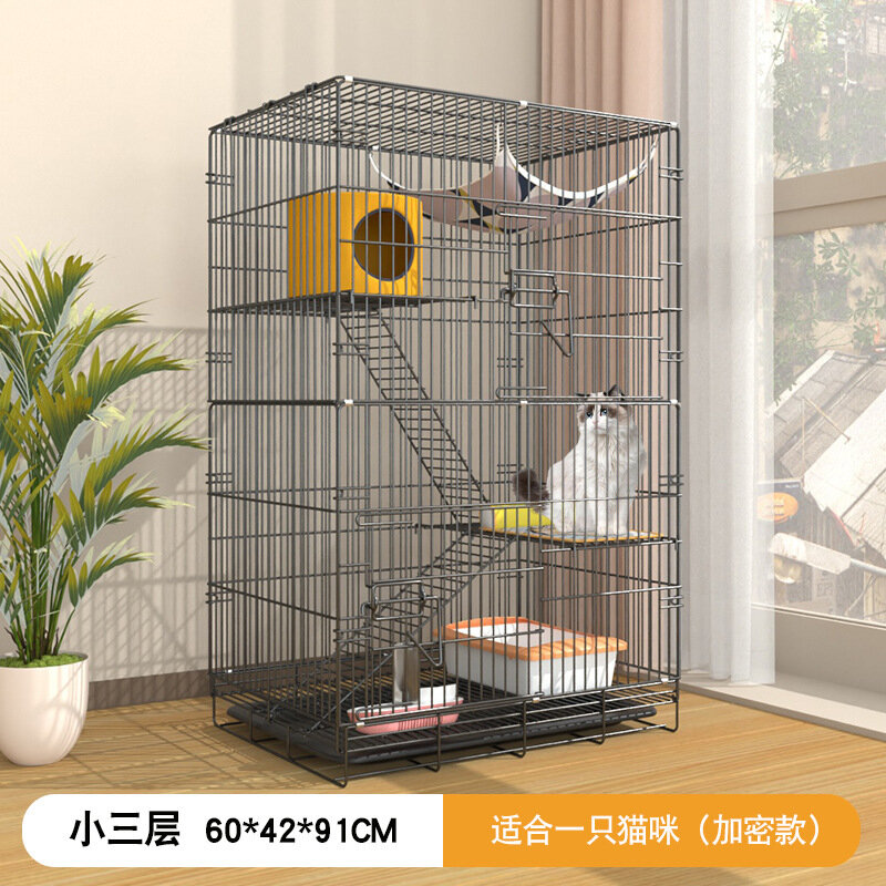 Клетка для кошек, домашняя вилла для кошек с туалетом, внутренняя, очень большая, складная кошачья домик, маленькая клетка для кошек, кошачье гнездо