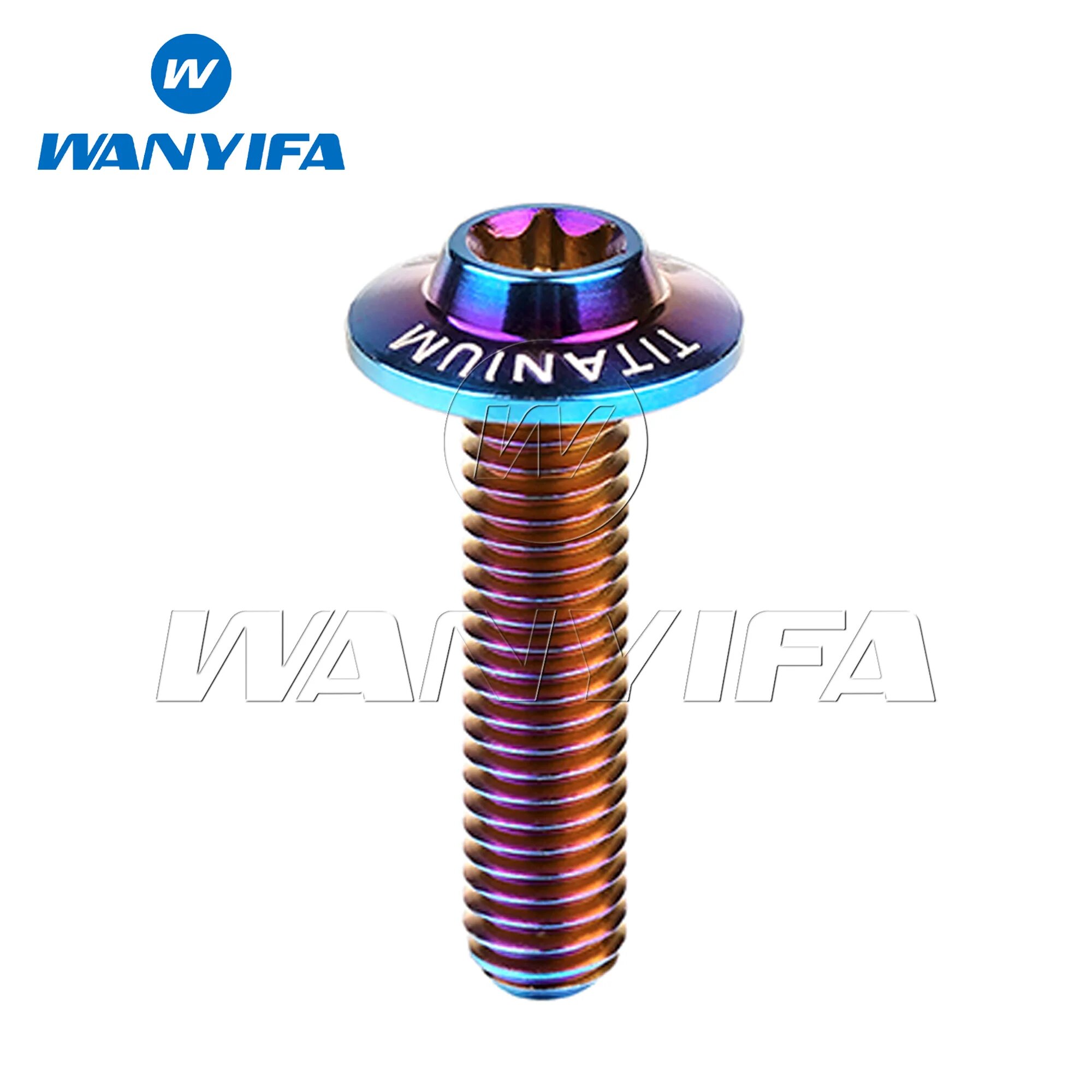 Болты Wanyifa титановые M5 M6X10/12/15/20/25/30/35 мм M6, Burn Blue, 30mm