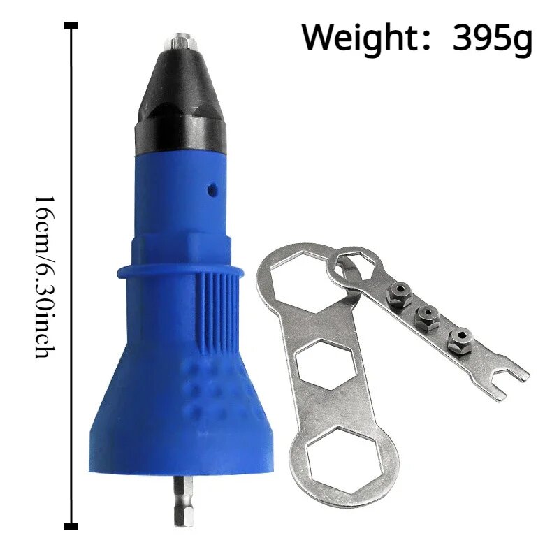 Адаптер для заклепочного пистолета для аккумуляторной дрели, аксессуары для электроинструментов, электрический клепальный пистолет для ногтей, преобразование