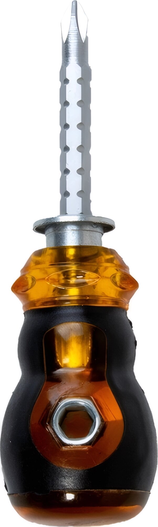 Отвертка короткая двухсторонняя РН2 магнитная АвоськаАвто A4100-BROWN