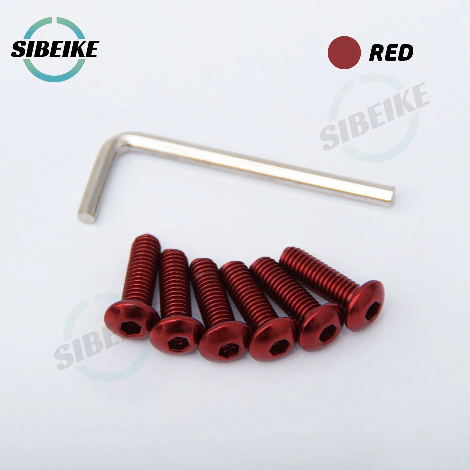 6 шт. M5 болты рулевого колеса винты комплект гаечных ключей для большинства рулевых колес Round red