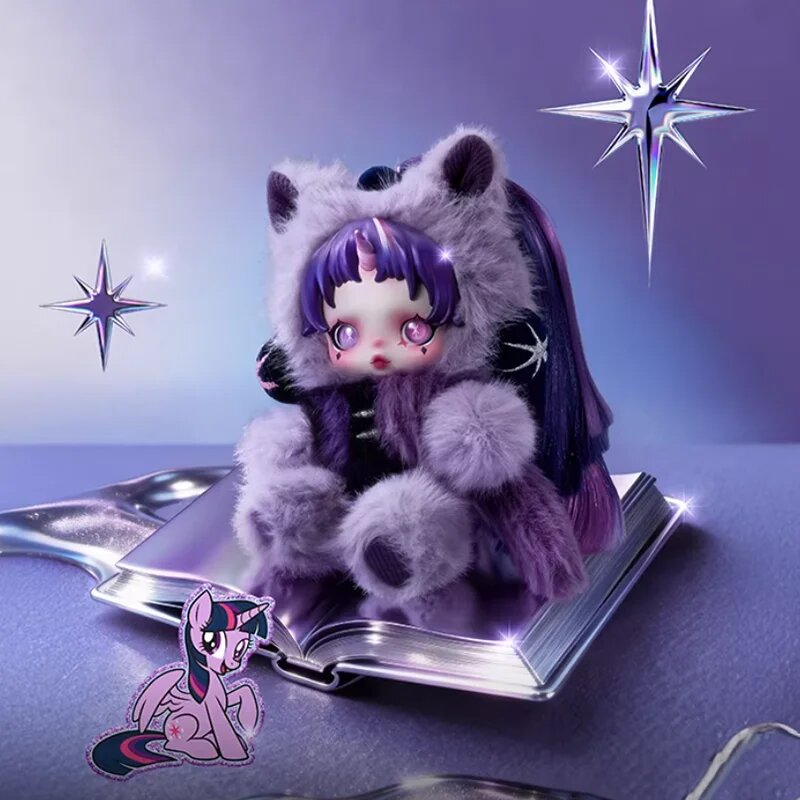 POP MART SKULLPANDA x My Little Pony Плюшевая кукла-подвеска Twilight Sparkle