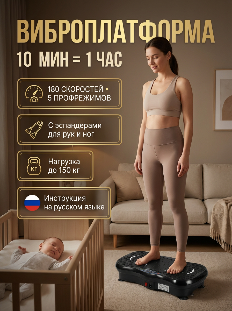 Виброплатформа для похудения до 150кг тренажер для дома c дистанционным управлением