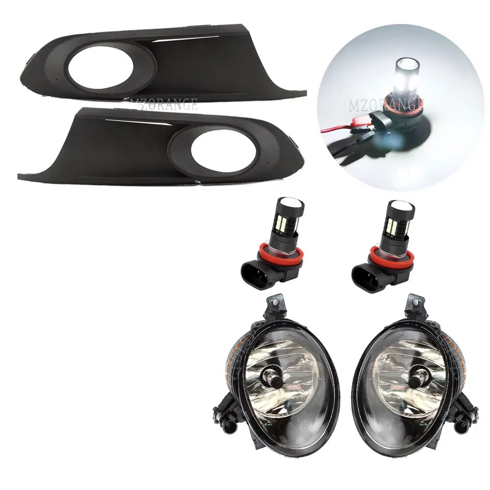 Противотуманные фары светодиодные для VW Jetta 6 A6 MK6 2011 2012 2013 2014 Фара переднего бампера Противотуманная фара Крышка гриль Безель Рамка Проволока аксессуары