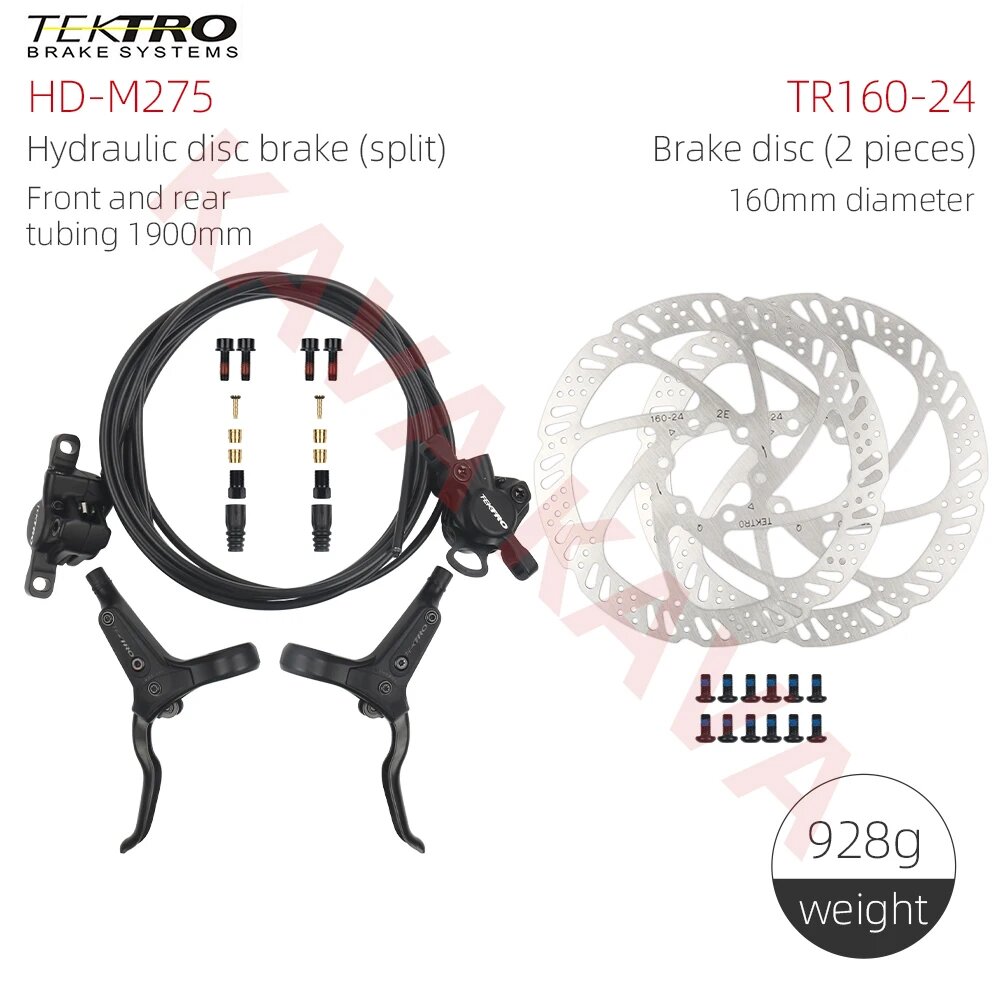 TEKTRO HD-M275 Гидравлические дисковые тормоза черные 1900 мм HD-M275 160mm