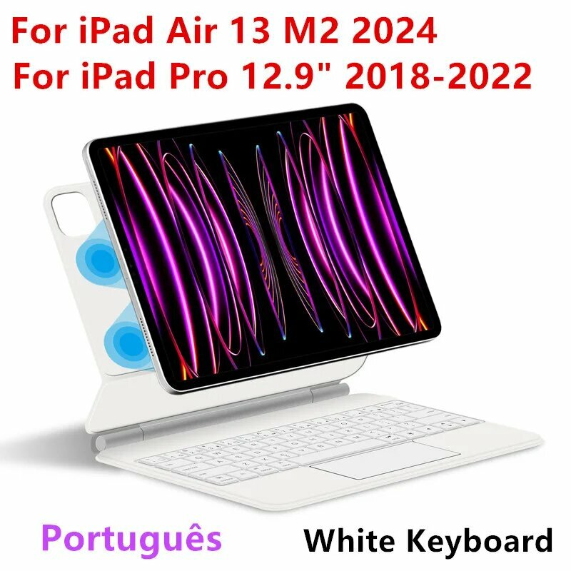 HUWEI Волшебная клавиатура для iPad Air 13 / Pro 12,9 White Portuguese
