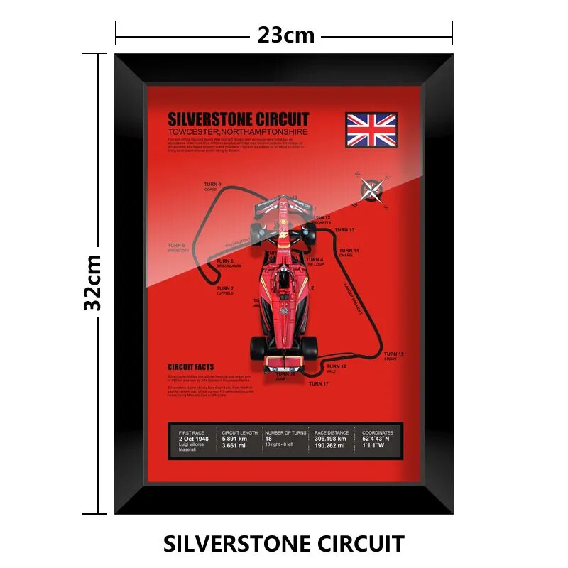 Модель автомобиля Leclerc SF24 1:43 Красный, Silverstone Circuit