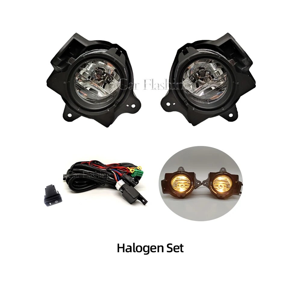 Автомобильный светодиодный передний бампер, противотуманная фара для Toyota Hilux VIGO Halogen set