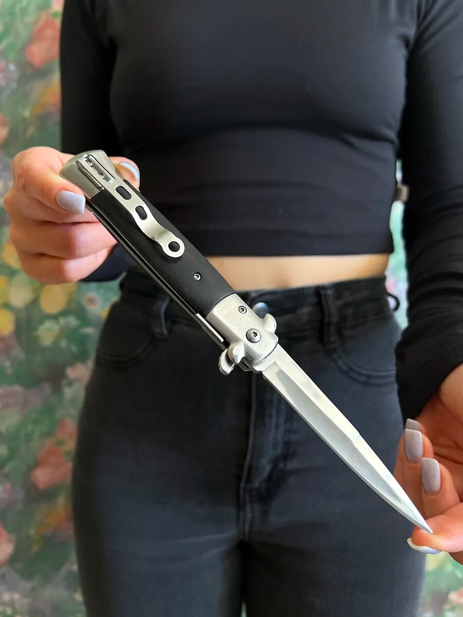 Нож "Стилет", складной, туристический, сталь 440C, 9.5 см, замок Liner Lock