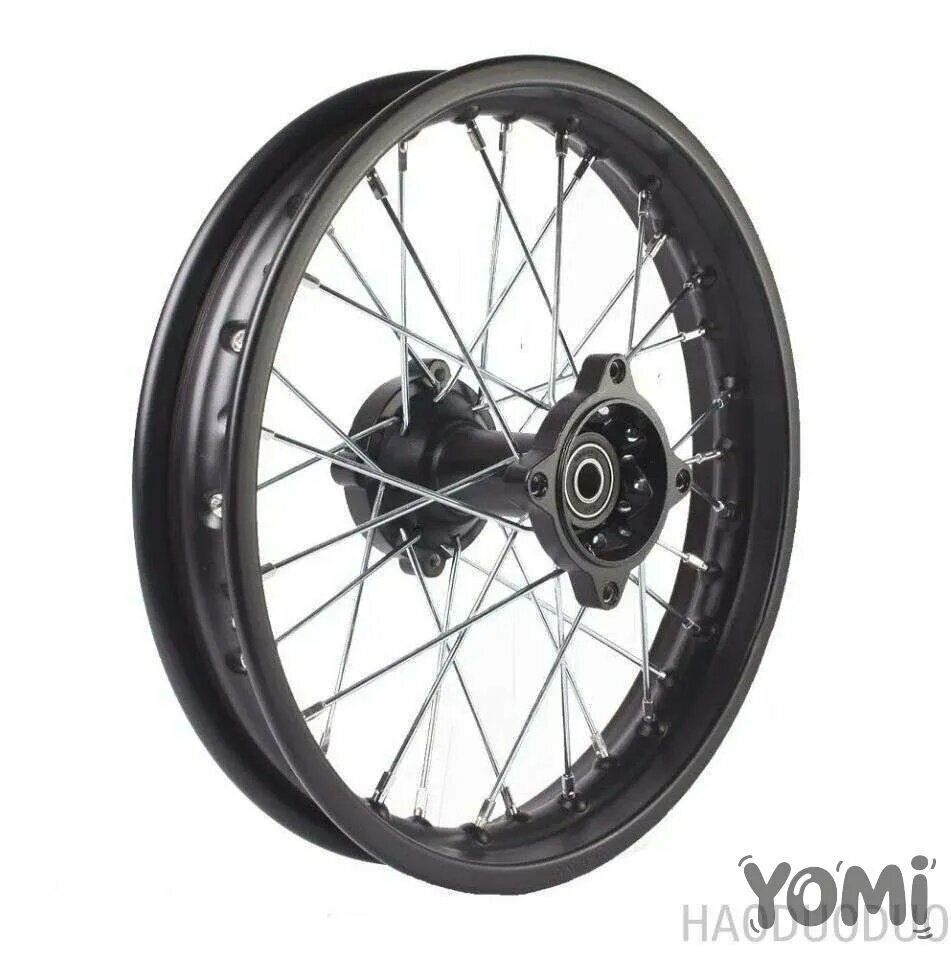 Обод стальной задний 14"(колесо, диск) в сборе (1,85-R14 d-15mm) на питбайк