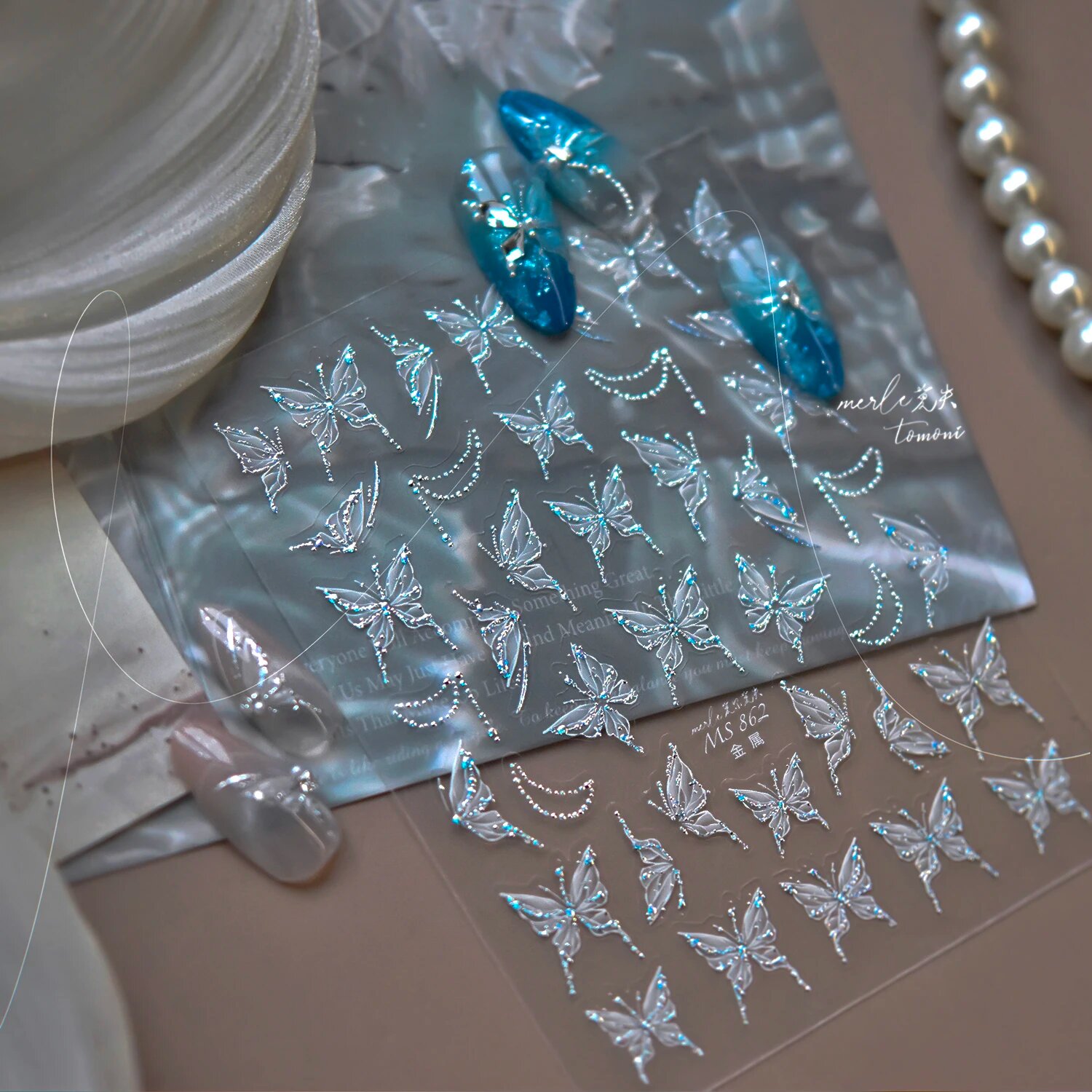 1 шт. 5D ночная вечеринка блестящий узор наклейки для ногтей блестки детали аксессуары для дизайна ногтей крутой стиль инкрустированные детали наклейки