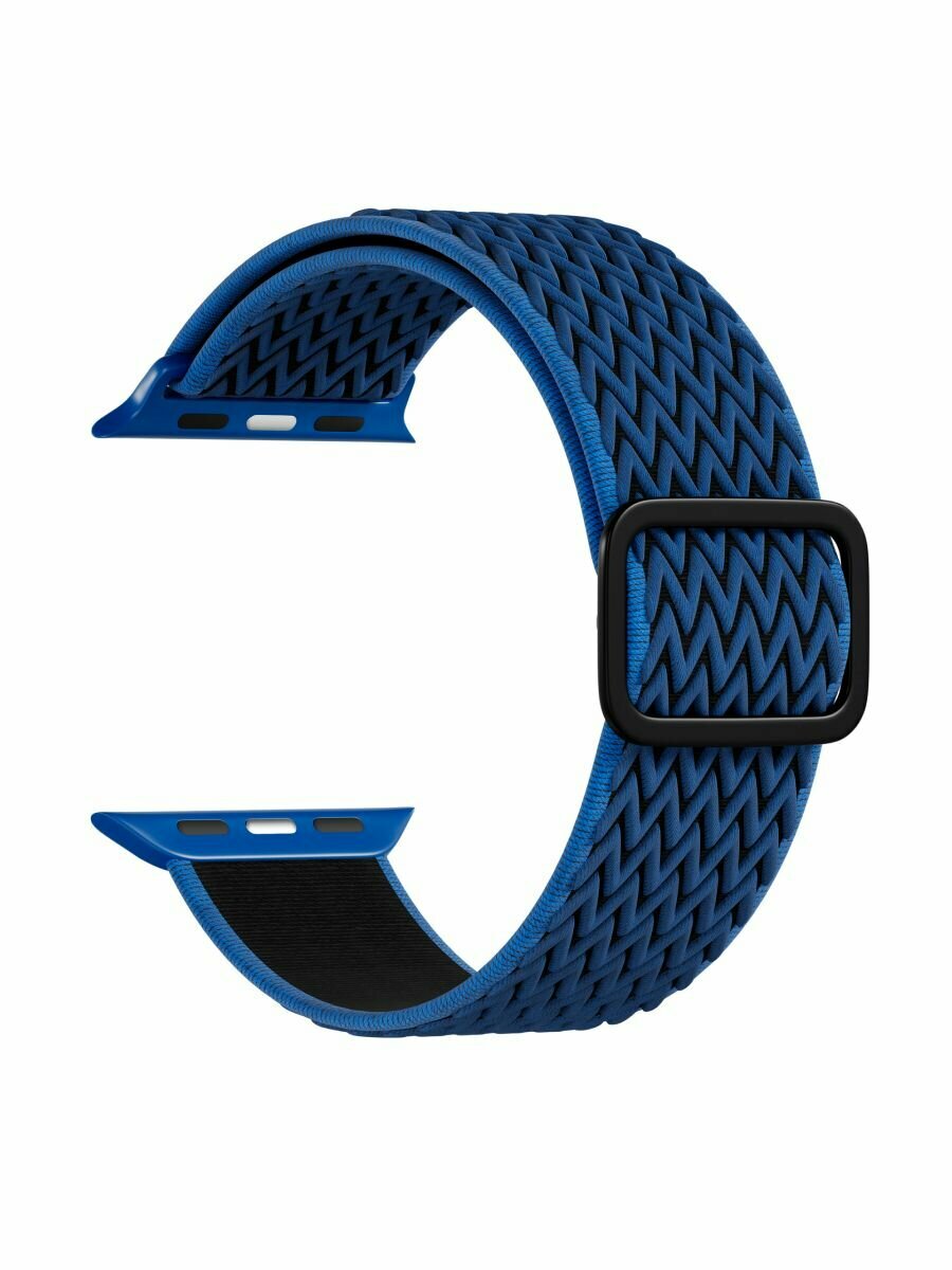 Нейлоновый ремешок Reflex для Apple Watch 44/45/46/49 мм Caweon DSN-14-42-BL Blue/Black