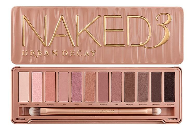 Палетка теней для век женская URBAN DECAY Naked3, оттенок Naked3 Rose Palette, розовые тона