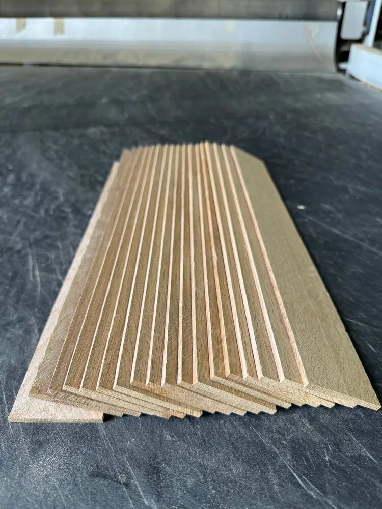 Шпон( ламель) пиленный, дуб 50Х4,2 Х375 ( 10шт) для творчества, хобби и поделок