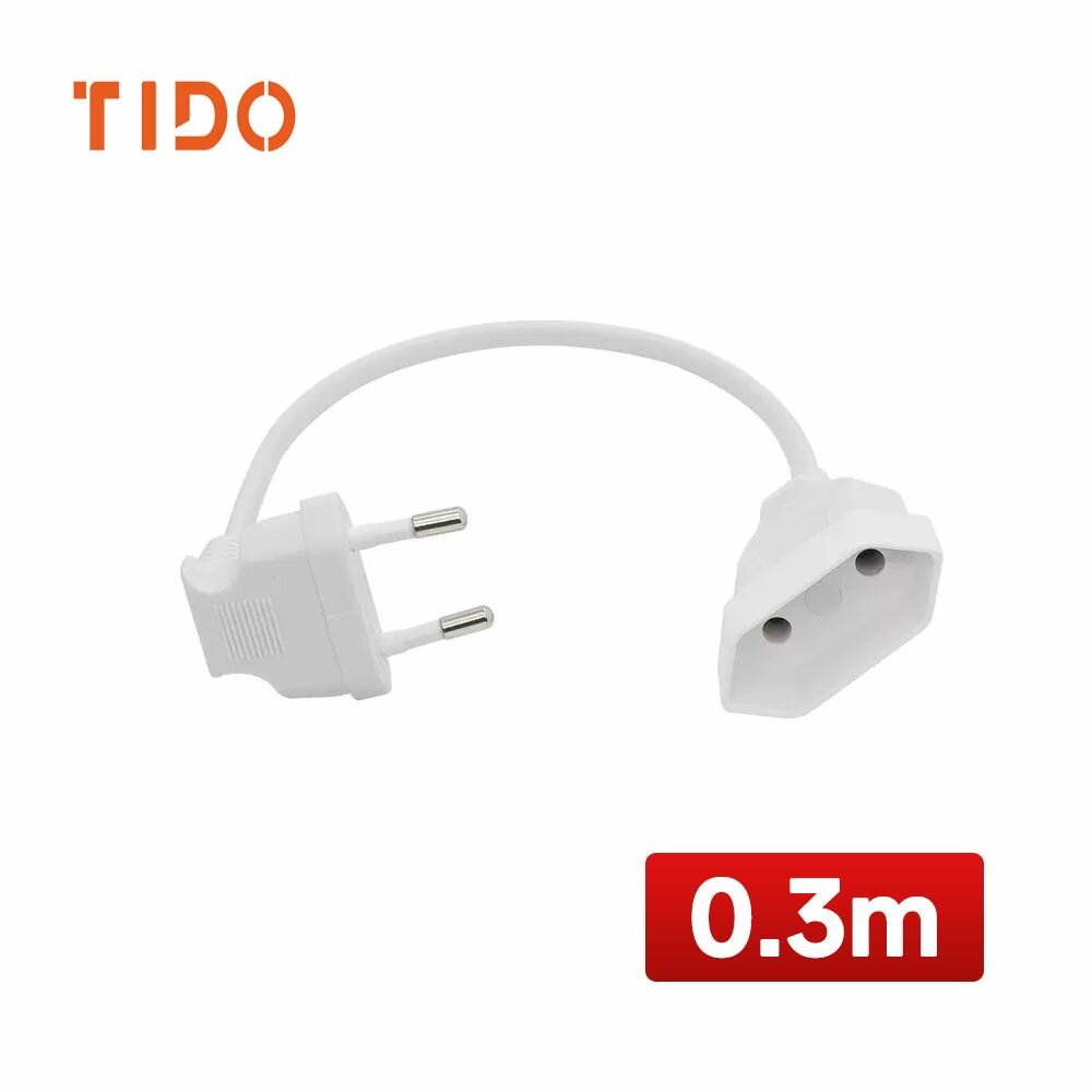 Европейский удлинительный кабель питания папа-мама, 30 см, гибкий ПВХ с бескислородной медной жилой, угол 90 для компьютера, ТВ и проектора