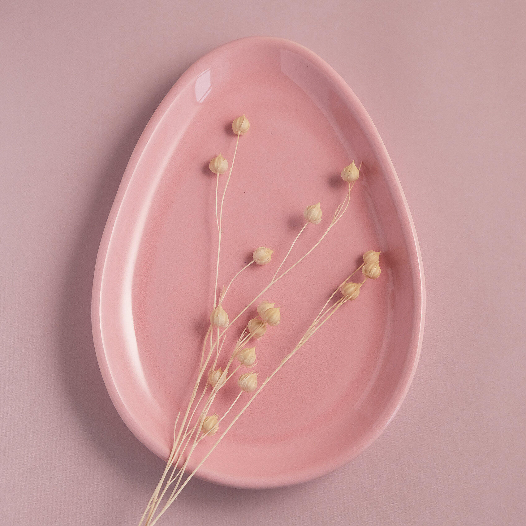 Тарелочка керамическая "Petal", цвет розовый