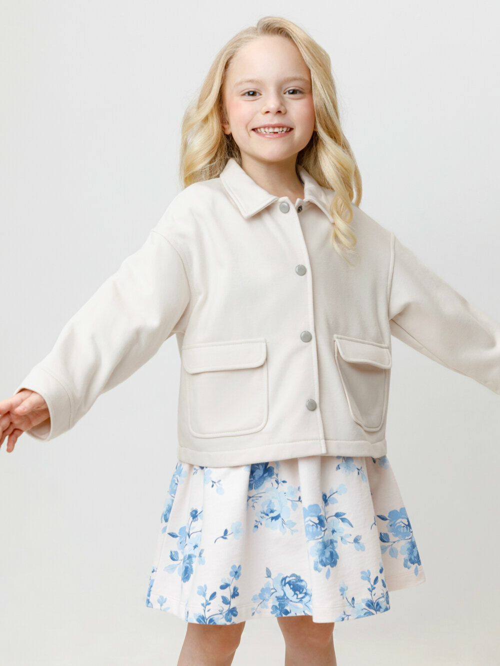 Рубашка детская на кнопках, хлопковая