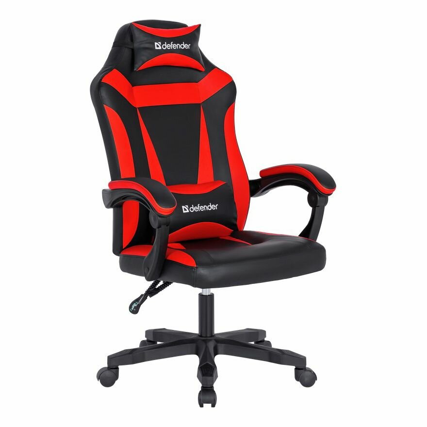 Игровое кресло Defender Master Черный/Красный, полиуретан,50мм