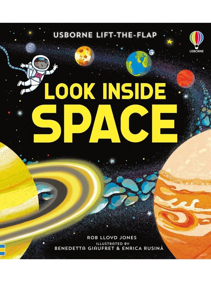 Lift-the-Flap Look Inside Space детская книга с окошками | Usborne