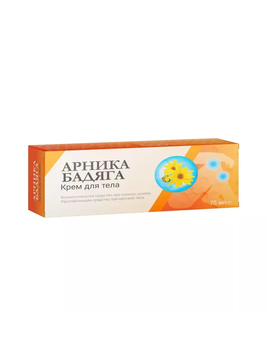 Крем для тела при синяках, ушибах арника бадяга 75 мл Просто