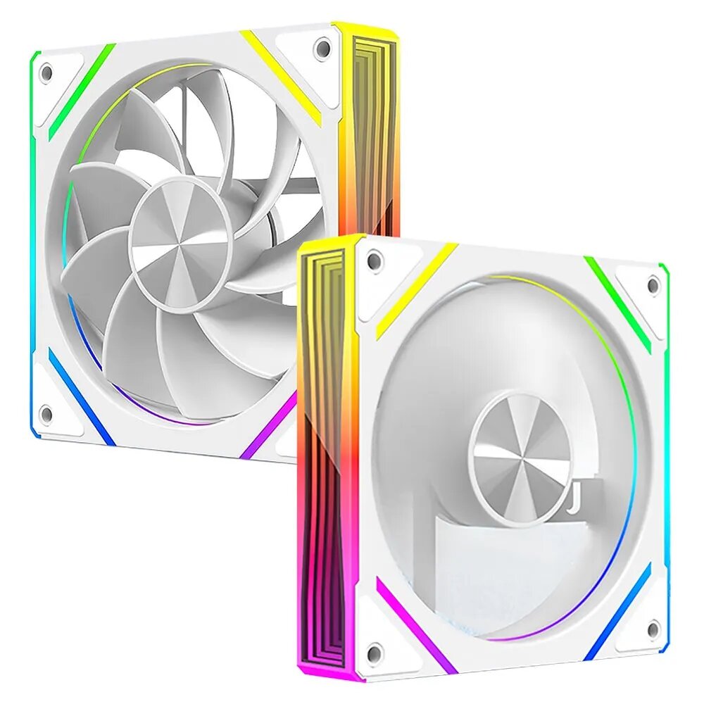 Вентилятор охлаждения 120 мм с ARGB подсветкой белый реверс