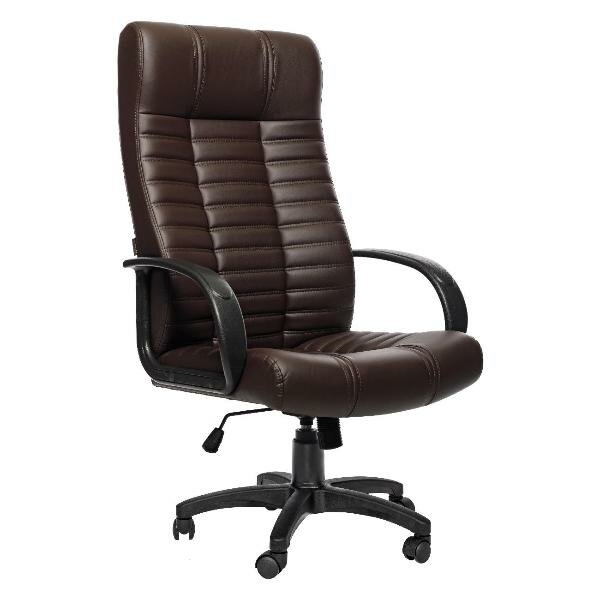Кресло руководителя роскресла Атлант-1 для руководителя, цвет: коричневый, экокожа