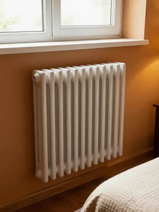 RADIARUS-25 2х575 (двухтрубный) - вертикальный трубчатый радиатор высотой 575 мм, боковое подключение, 12 секции, белый