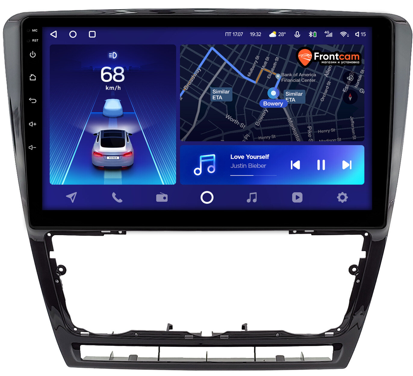 Штатная магнитола Skoda Octavia A5 2004-2013 (черная, глянцевая) Teyes CC2 PLUS 4/32 10" RM-10-0229 Android 10 (4G-SIM, DSP, QLed)