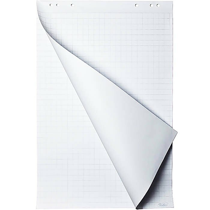 Бумага для флипчарта 20л 64*96 клетка, 80г/м2, перфорация