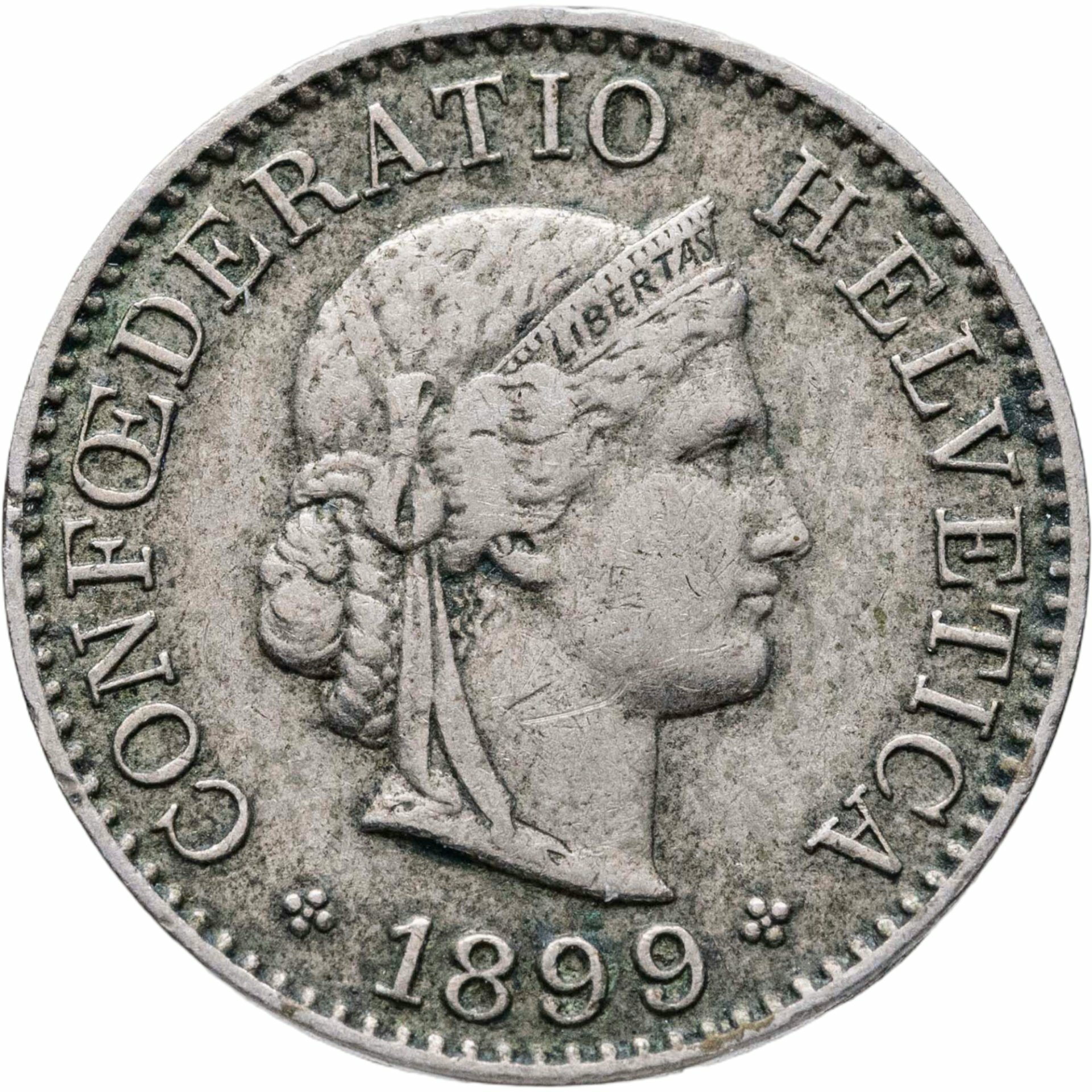 Швейцария 5 раппенов (rappen) 1899