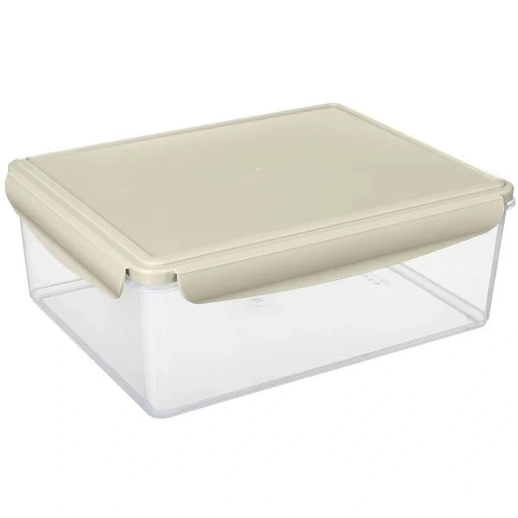 Контейнер для продуктов "smart lock" 5,4л, прямоугольный, светло-серый, герметичный, пластик