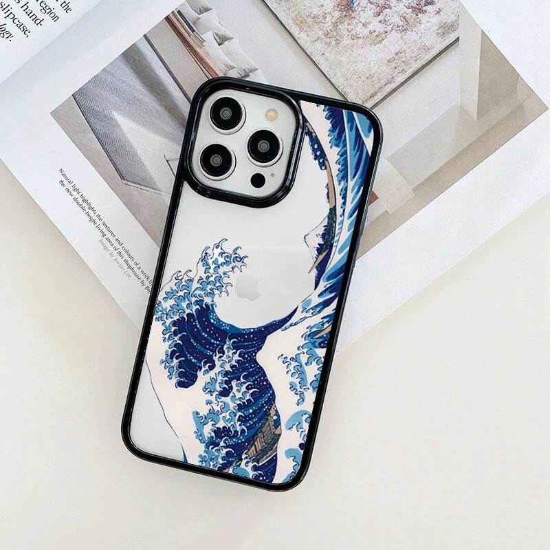 Чехол для телефона «Великая волна Канагавы» в японском стиле для iPhone 13 12 Mini 11 14 Pro Max 7 8 Plus SE2020 XS X XR Cover Art Fundas