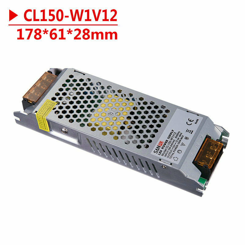 Ультратонкий линейный светодиодный блок питания 220В на 12В/24В/48В с постоянным напряжением для световых коробов и линейных светодиодных лент.