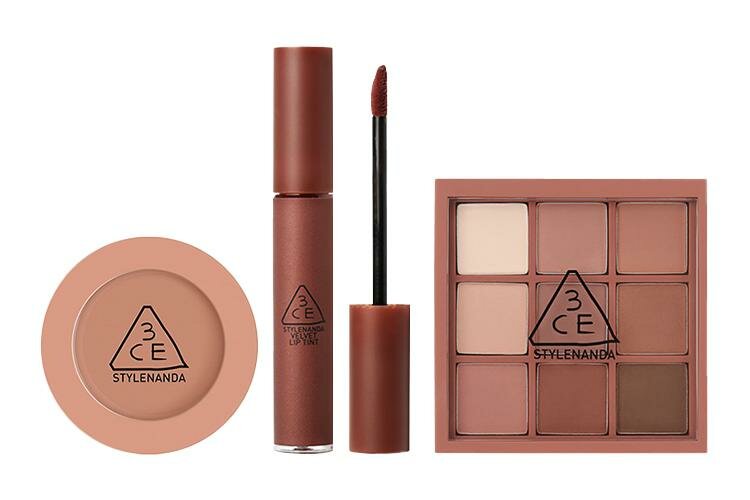 Набор макияжа женский 3CE Champion Velvet Matte Complexion, антивозрастной, 3 предмета