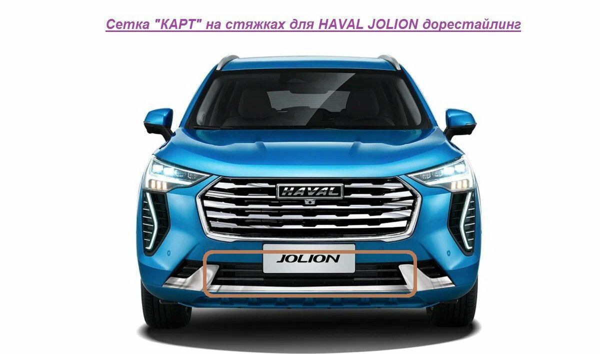 Сетка "карт" защита радиатора для HAVAL JOLION дорестайлинг на стяжках