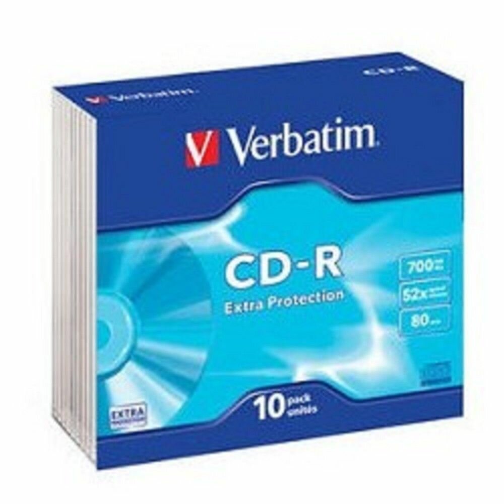 Verbatim Диск Диски CD - R 700Mb 48 - х 52 - х Slim case, 10шт. 43415