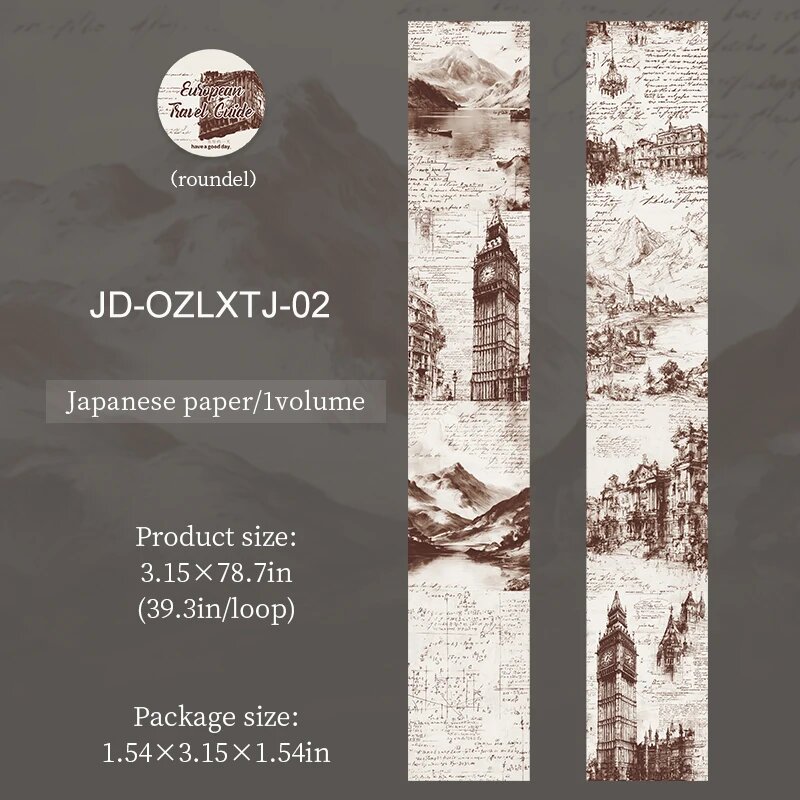 Скотч Jianwu Европейские путеводители, JD-OZLXTJ-02