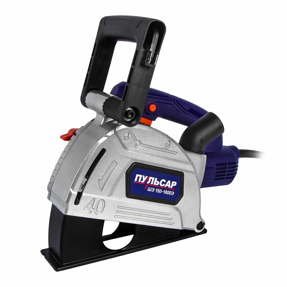 Штроборез пульсар ШЭ 150-1800Э 1800Вт 150 мм 7-31мм глубина до 40 мм пл. пуск 8000 об/мин шт