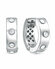 Серьги двусторонние BERGER, серебро, 925 проба, родирование, фианит, размер 30 м...