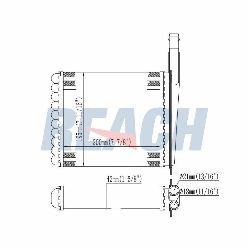 Радиатор отопителя REACH 1.18.13217 Lada Kalina Hatchback 1119 1.6 2004-