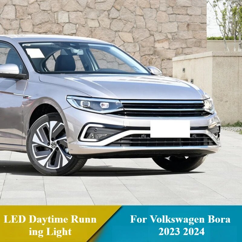 Светодиодные дневные ходовые огни, динамический указатель поворота DRL, передний бампер, противотуманная фара для Volkswagen Bora 2023 2024, аксессуары для модификации