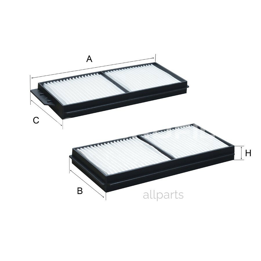 NORDFIL CN1008-2 Фильтр салона (комплект 2 шт.) Mazda 3 (BK) 5 (CR CW)
