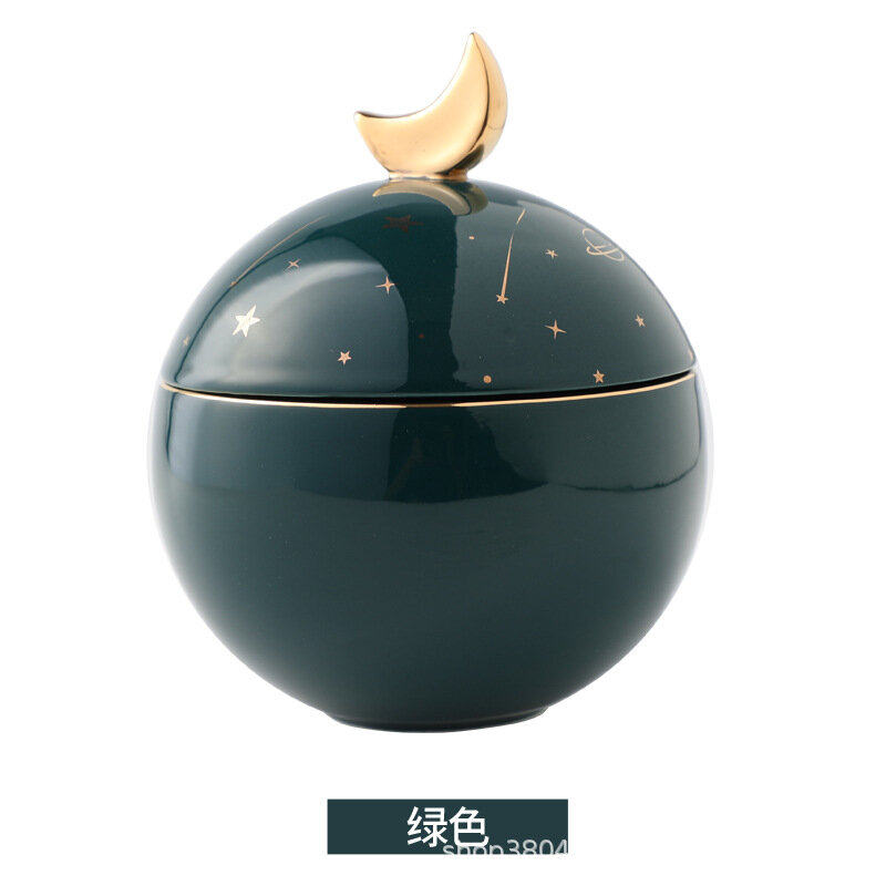 Современная элитная декоративная керамическая банка для хранения закусок, печенья и конфет в скандинавском стиле, легкая роскошь для гостиной.