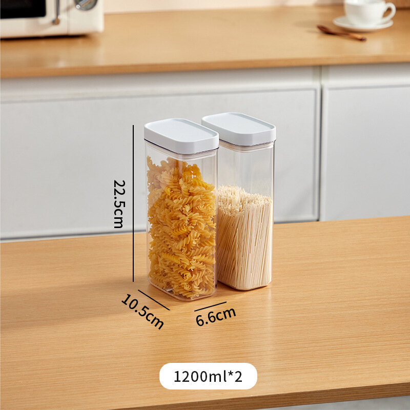 Контейнер для хранения лапши, пищевой контейнер для хранения круп, стеклянная трубка для хранения лапши, пластиковая пустая бутылка, герметичная банка.