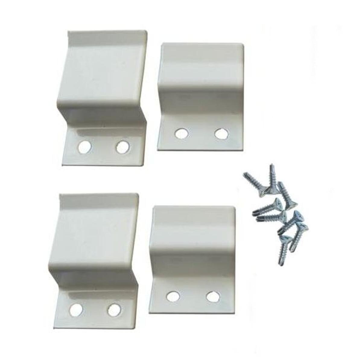 Крепление для москитной сетки Сделай сам Металлическое, белое, 4 шт, с саморезами для крепления