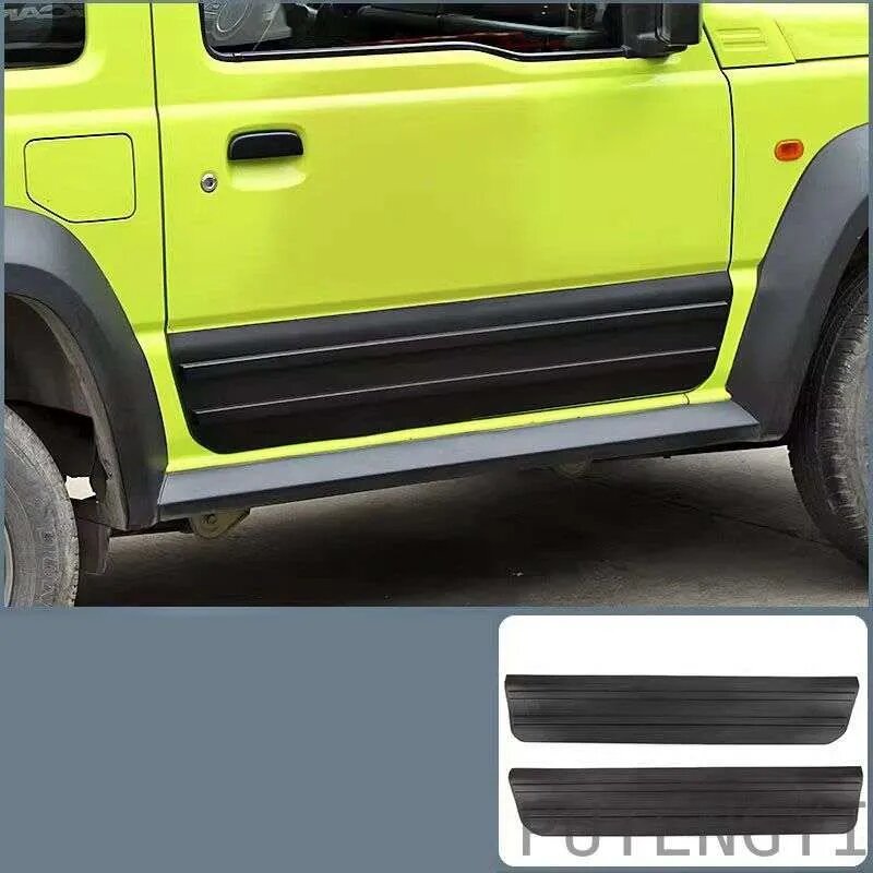 Защита внешних частей автомобиля Suzuki Jimny, 2 шт. черного цвета для порогов